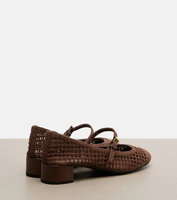 Prada Crochet Mary Jane Pumps