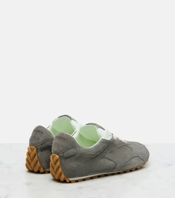 Bottega Veneta Orbit Flash Suede Sneakers - Grey