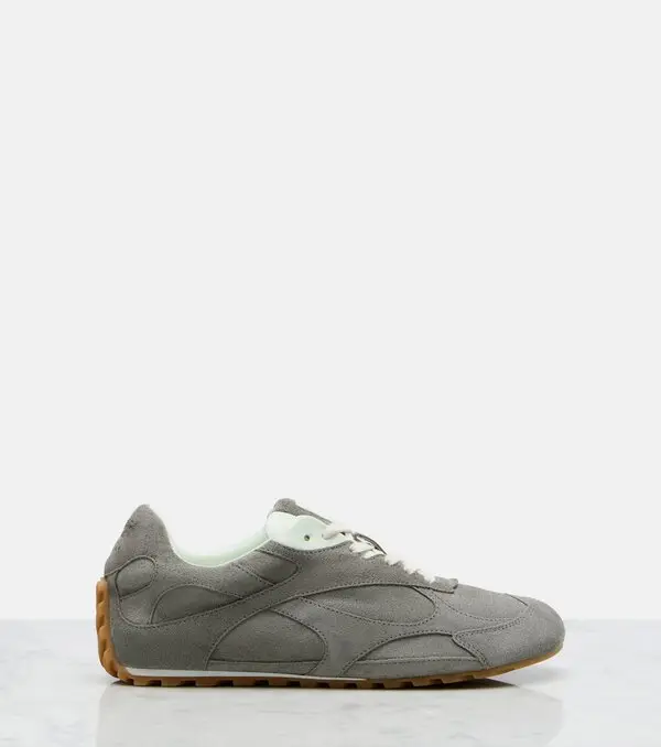 Bottega Veneta Orbit Flash Suede Sneakers - Grey