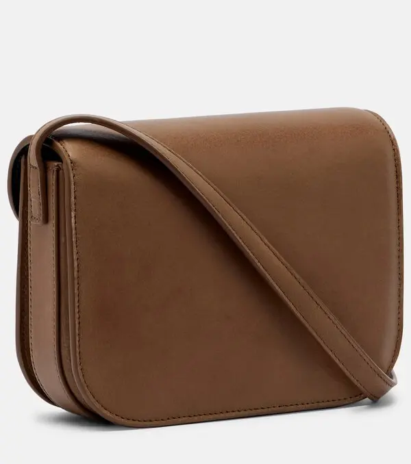 Calvin Klein Tilla Small Leather Shoulder Bag - Brown