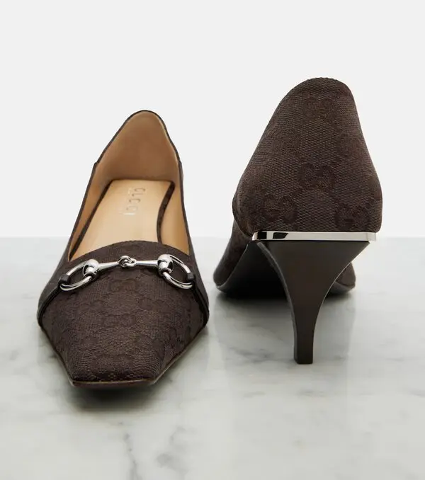 Gucci Vittoria Gg Canvas Pumps - Brown