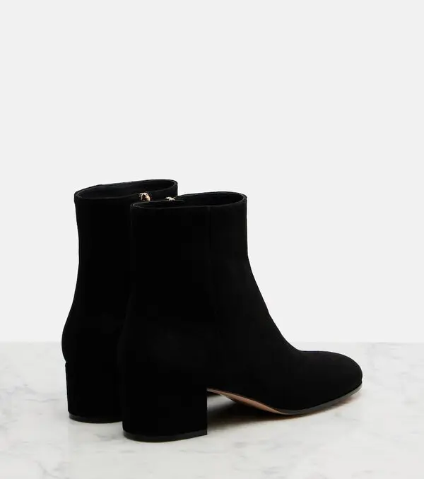 GIANVITO ROSSI Suede Ankle Boots With Zip Fastening