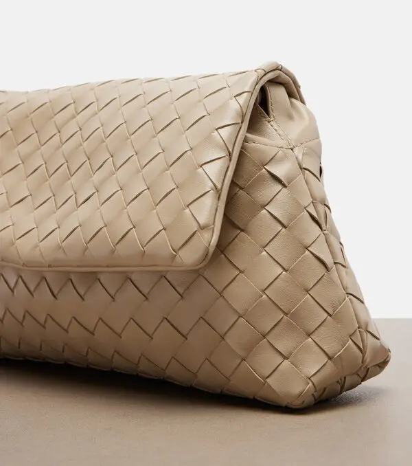 Bottega Veneta Giorno Intrecciato Small Shoulder Bag - Beige