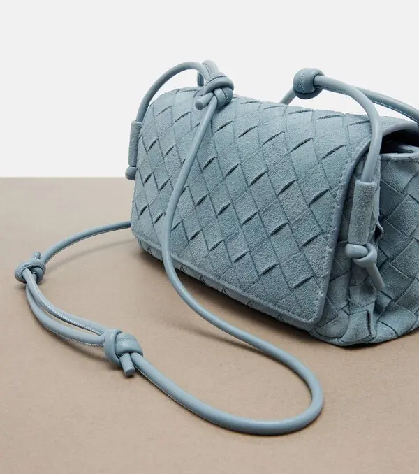 Bottega Veneta Notturno Intrecciato Suede Crossbody Bag
