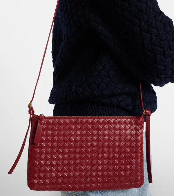 Bottega Veneta Intrecciato Leather Crossbody Bag