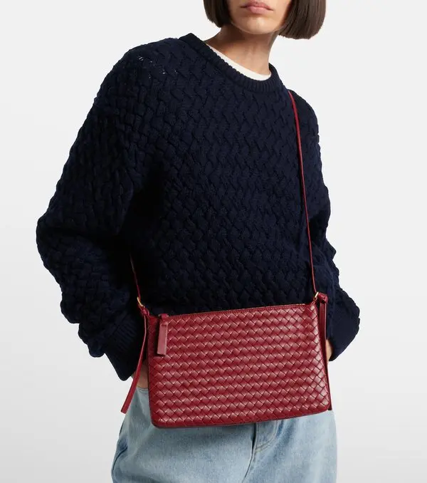 Bottega Veneta Intrecciato Leather Crossbody Bag