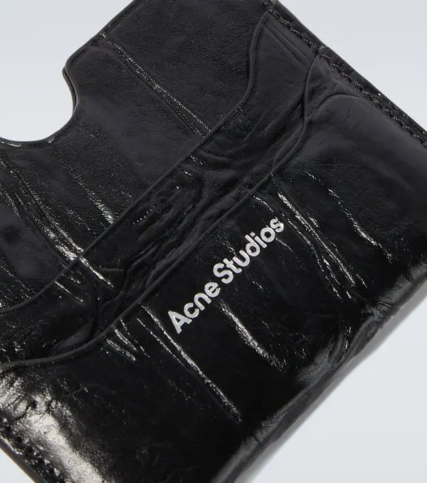 Acne Studios Croc-effect Leather Card Holder