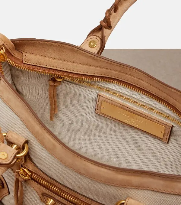 Balenciaga Le City Small Canvas Top-handle Bag - Beige