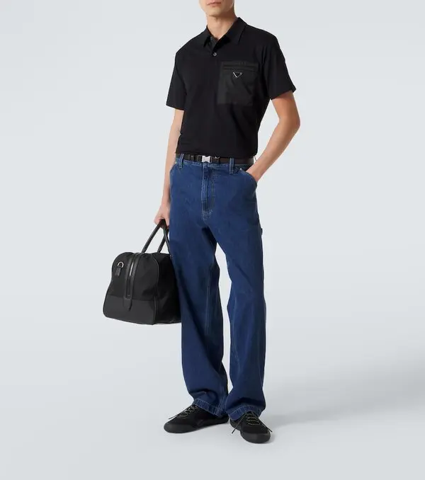 Prada Speedrock Leather-trimmed Sneakers - Black