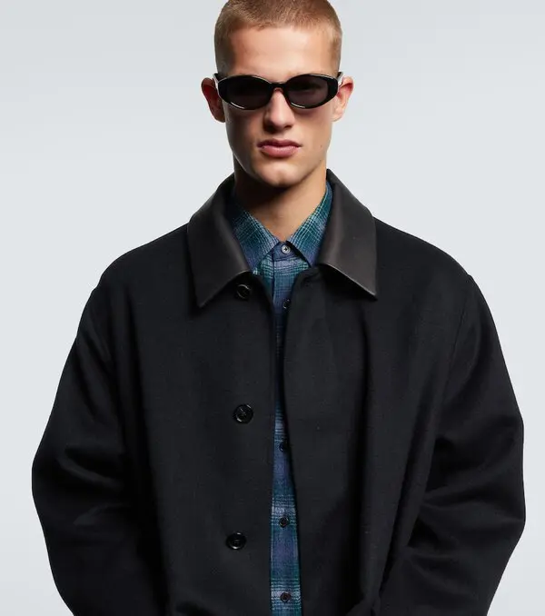 Auralee X Eyevan 002r Oval Sunglasses - Black