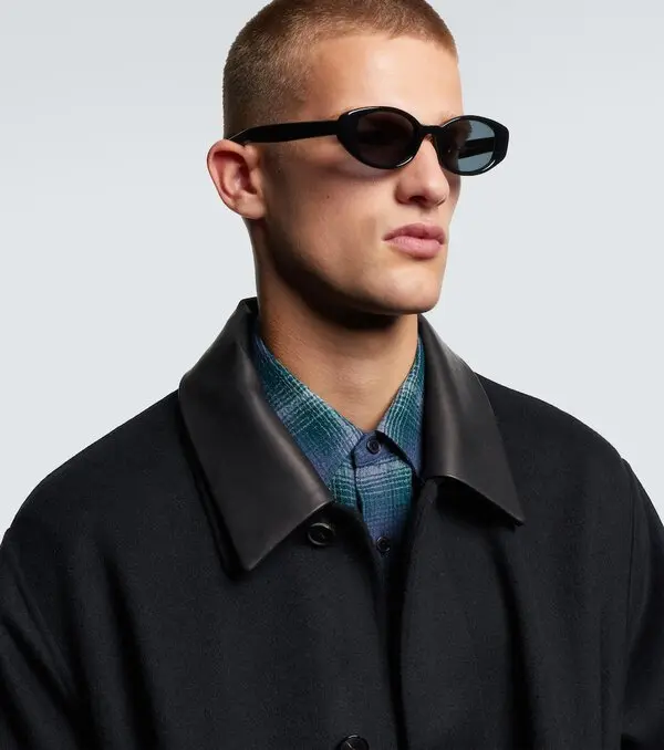 Auralee X Eyevan 002r Oval Sunglasses - Black