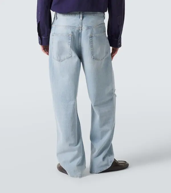 FRAME Baggy Distressed Wide-leg Jeans