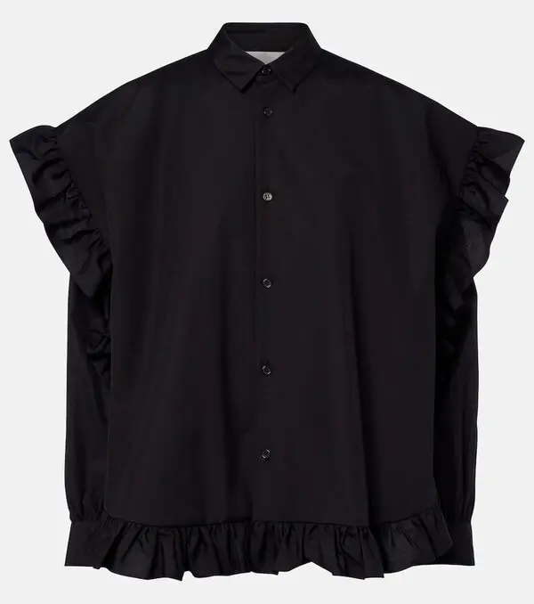 Noir Kei Ninomiya Ruffled Cotton Blouse