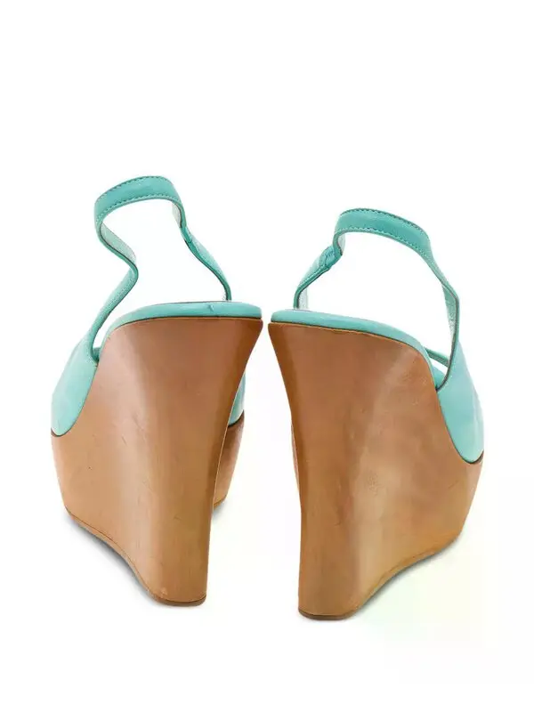 GIANVITO ROSSI Calf Leather Wedge Platform Sandals