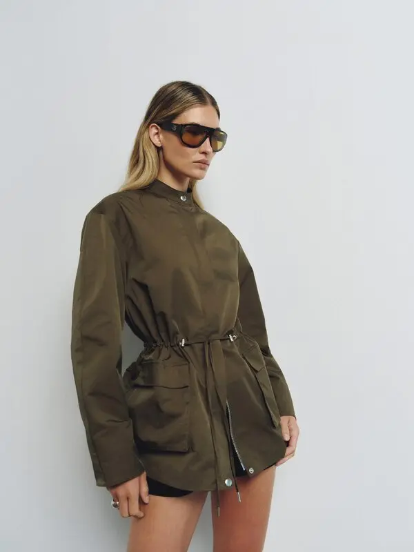 REFORMATION Callista Jacket - Green