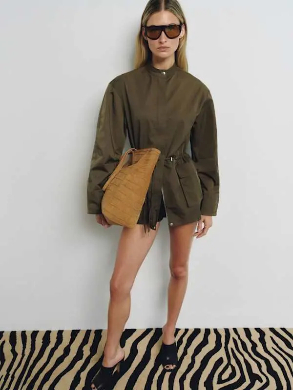 REFORMATION Callista Jacket - Green