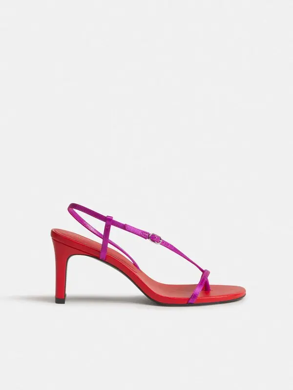 REFORMATION Pina Heeled Sandal - Red