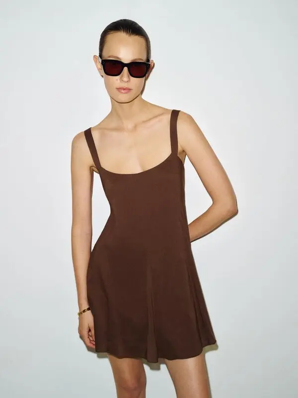REFORMATION Anjou Dress - Brown