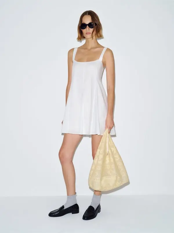 REFORMATION Anjou Dress Floral Print Mini - Ivory
