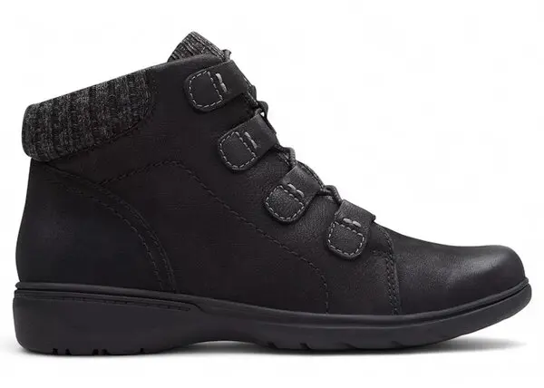 Clarks Carleigh Jade Boots - Black Nubuck
