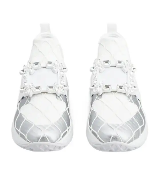 ROGER VIVIER Embellished Round Toe Sneakers