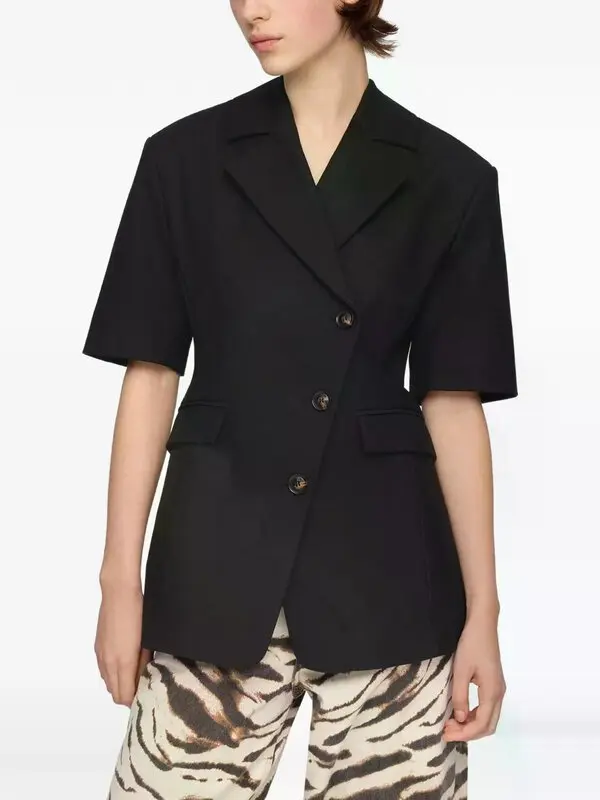 GANNI Asymmetric Front Button Fastening Blazer