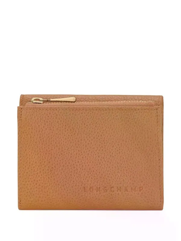 Longchamp Le Foulonné Grained-leather Wallet - Brown