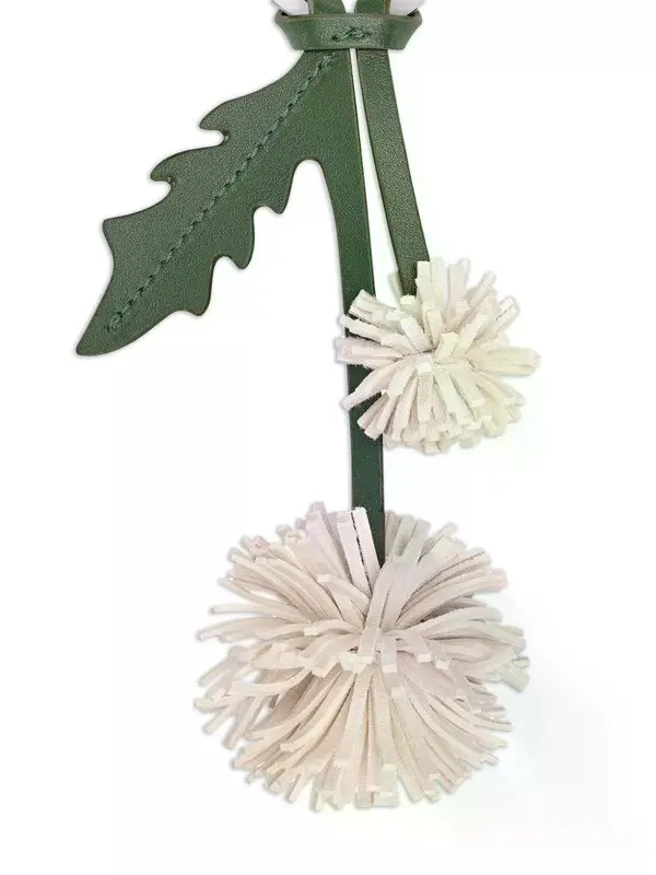 Longchamp Dandelion Motif Keyring - Silver