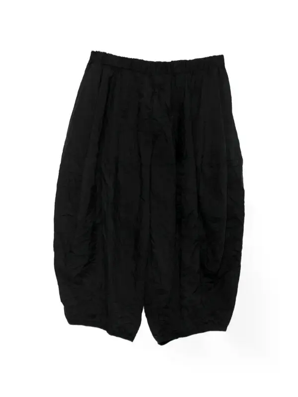 Comme Des Garçons Crinkled Balloon-leg Shorts - Black