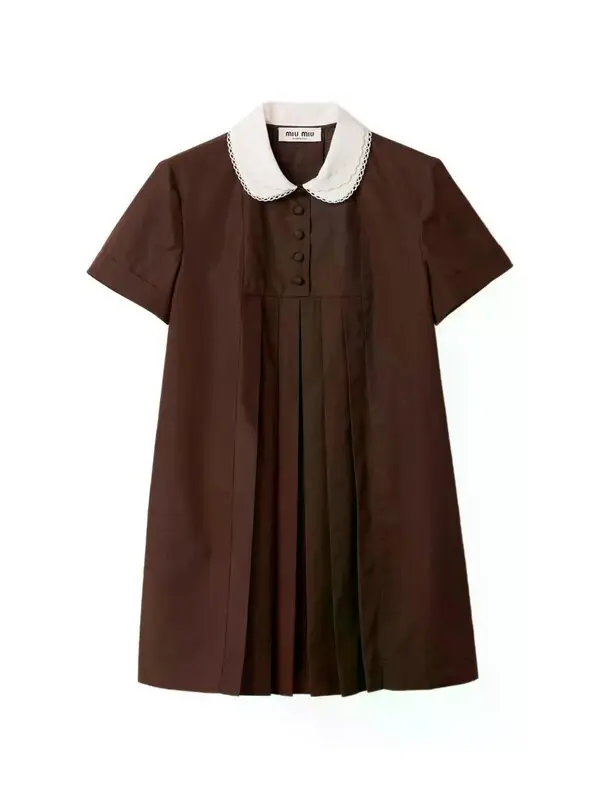 Miu Miu Embroidered Poplin Dress
