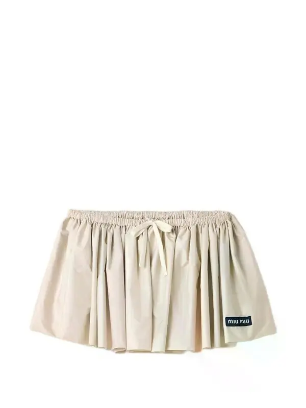 Miu Miu Technical Pongé Mini Skirt