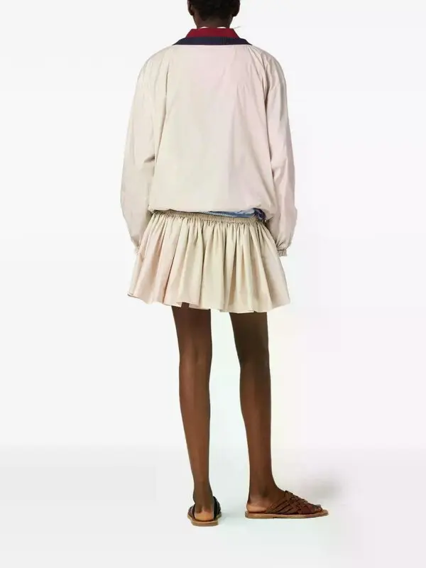 Miu Miu Technical Pongé Mini Skirt