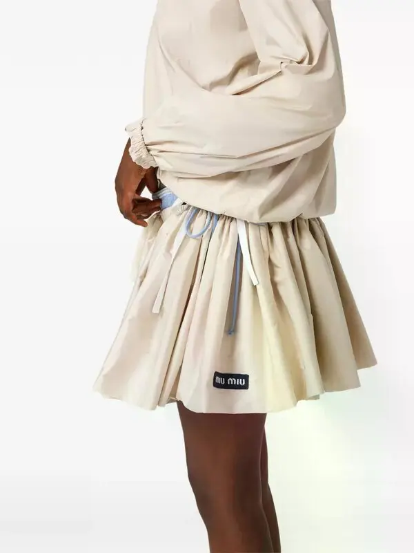 Miu Miu Technical Pongé Mini Skirt
