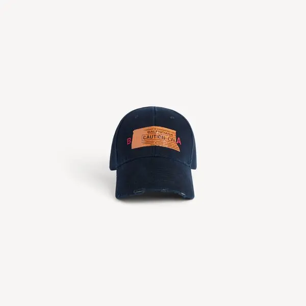 Balenciaga Cotton Drill Logo Cap - Blue