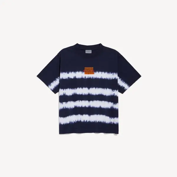 Balenciaga Taped And Dyed Medium Fit T-shirt - Blue