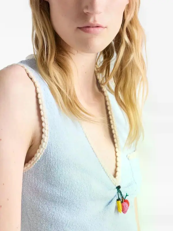 Prada Cotton Bouclé Dress With Embroidery