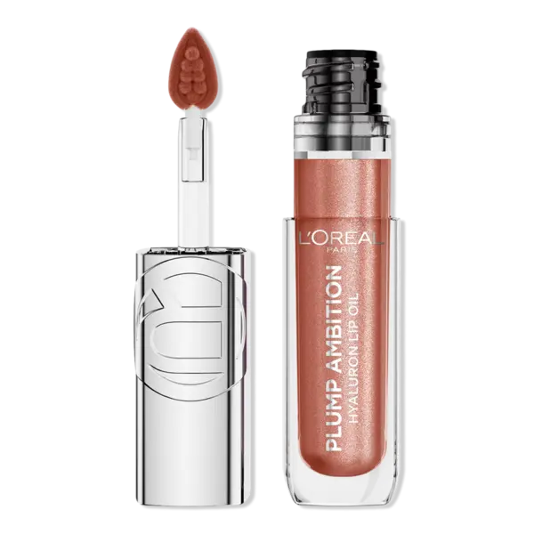 L'OREAL Plump Ambition Hyaluron Lip Oil Shimmer - Peach Lights