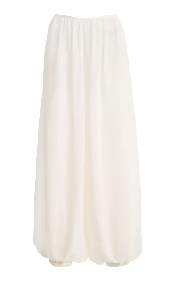 THE FRANKIE SHOP Mio Chiffon Balloon Pants - White