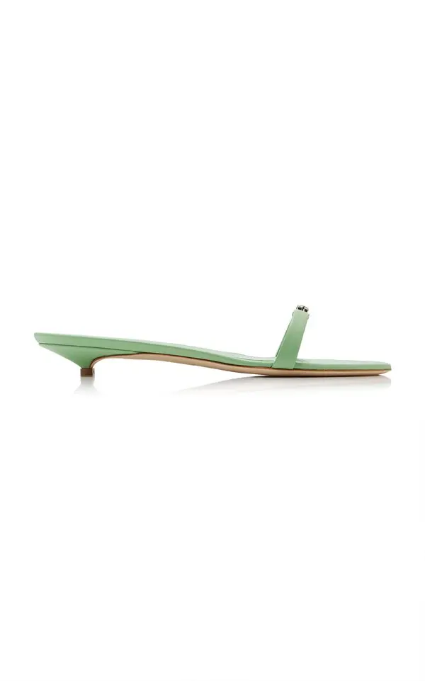 LUCASHEVA El Isla Kristine Leather Sandals - Green