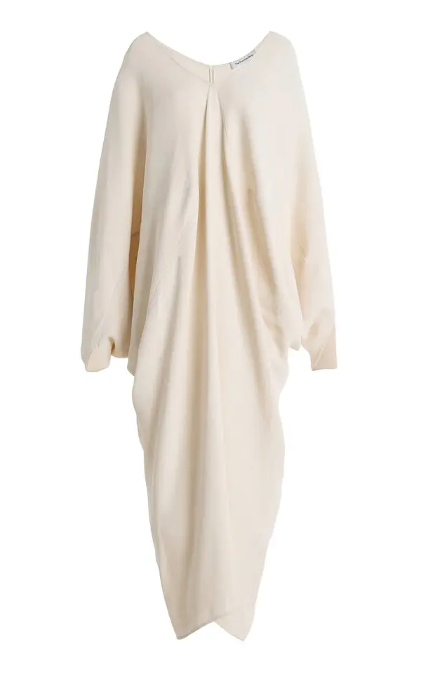 THE FRANKIE SHOP Lilia Crepe Maxi Kaftan Dress - Ivory