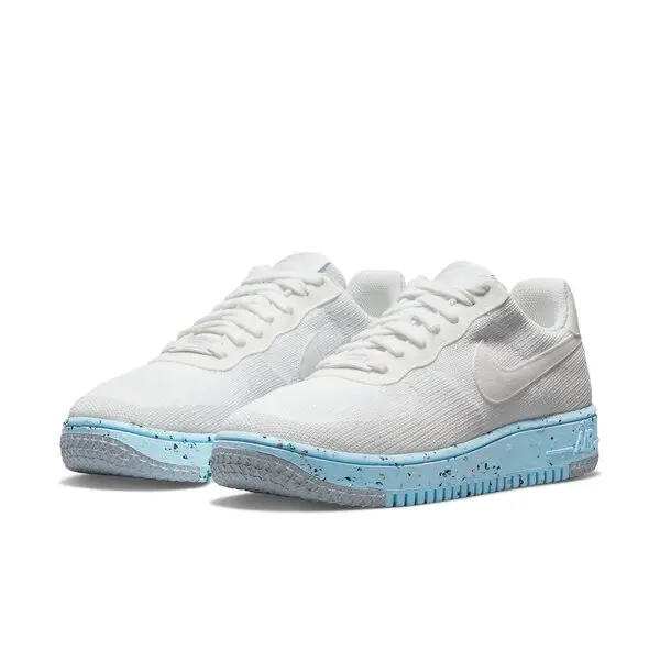 Nike Force 1 Crater Flyknit Sneakers - White/blue