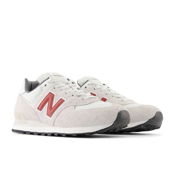 NEW BALANCE 574 Sneakers - White/red
