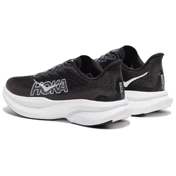Hoka One One Mach 6 Athletic Sneakers - Blacl/white