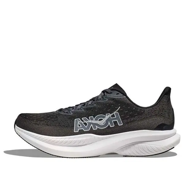 Hoka One One Mach 6 Athletic Sneakers - Blacl/white