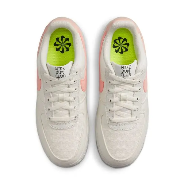 Nike Force 1 Low 'sun Club' Sneakers - Cream/pink