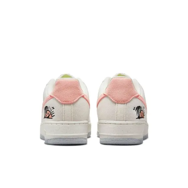 Nike Force 1 Low 'sun Club' Sneakers - Cream/pink