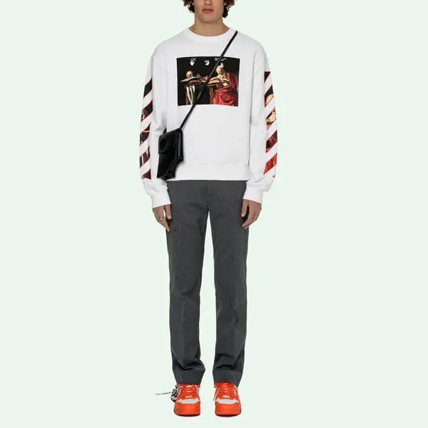 Off-White Graphic Print Crewneck Pullover