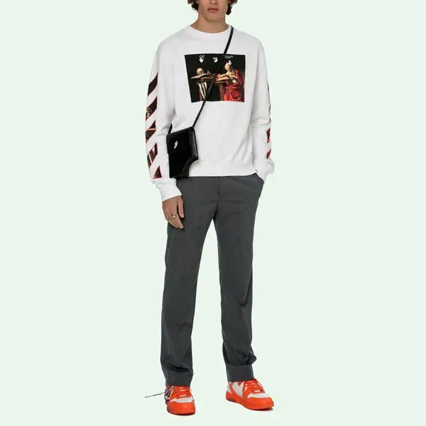 Off-White Graphic Print Crewneck Pullover