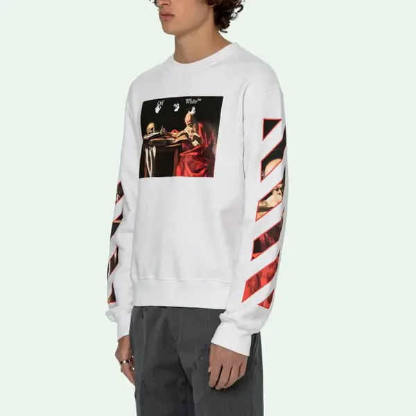 Off-White Graphic Print Crewneck Pullover