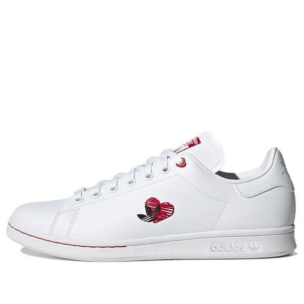 Adidas Stan Smith Low Top Sneakers - White/scarlet